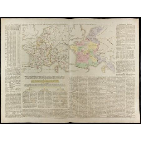 1830 - Grande carte géographique de la France