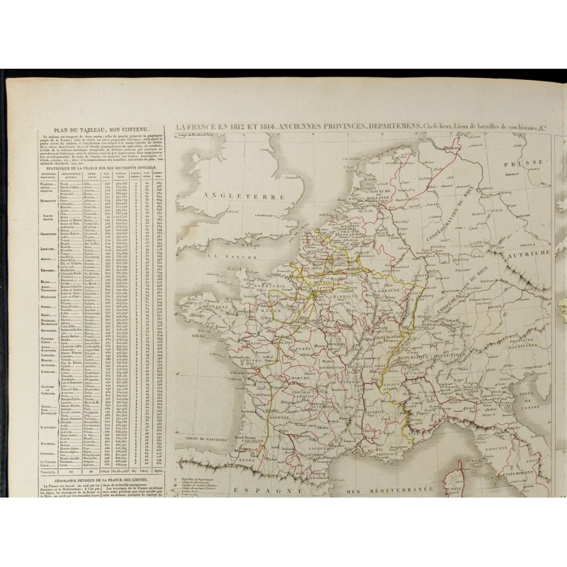 1830 - Grande carte géographique de la France