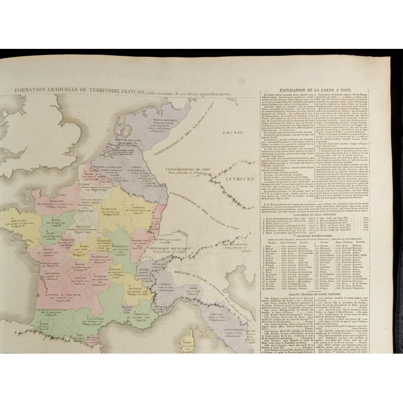 1830 - Grande carte géographique de la France