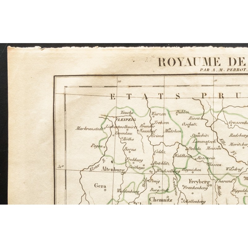 1843 - Carte du Royaume de Saxe