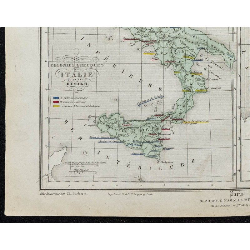 1857 - Carte des colonies grecques