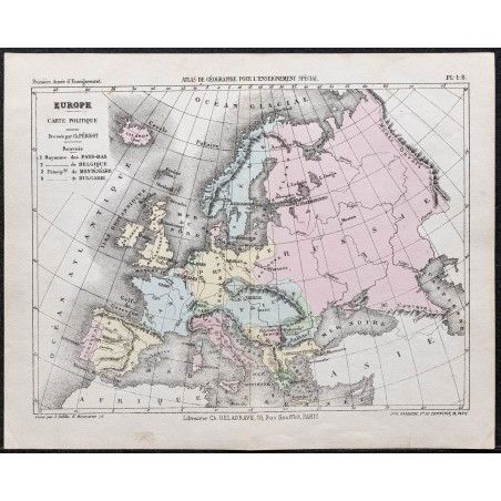 1866 - Carte politique de l'Europe