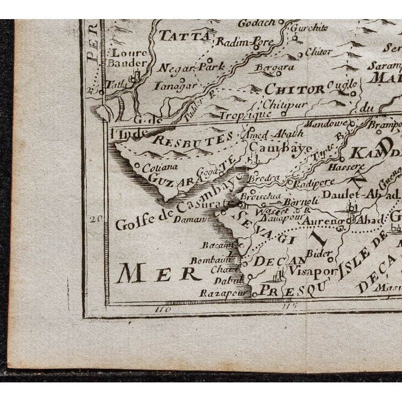 1749 - Carte de l'Empire moghol