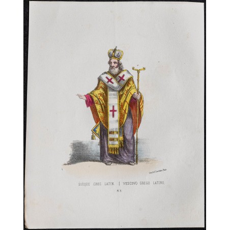 1862 - Costume d'un évêque grec latin