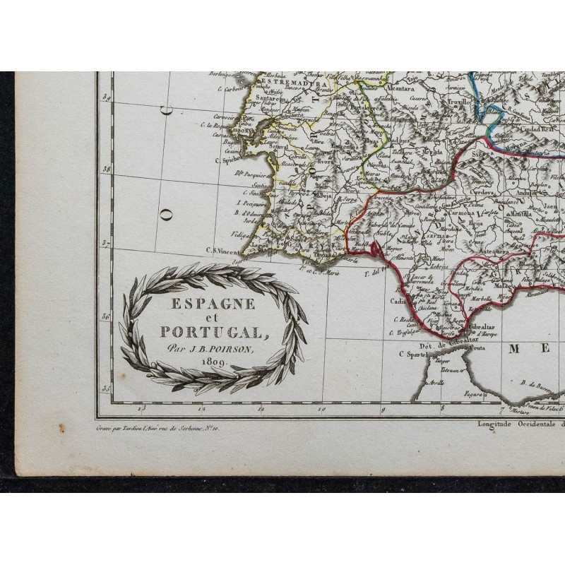 1809 - Carte d'Espagne et du Portugal
