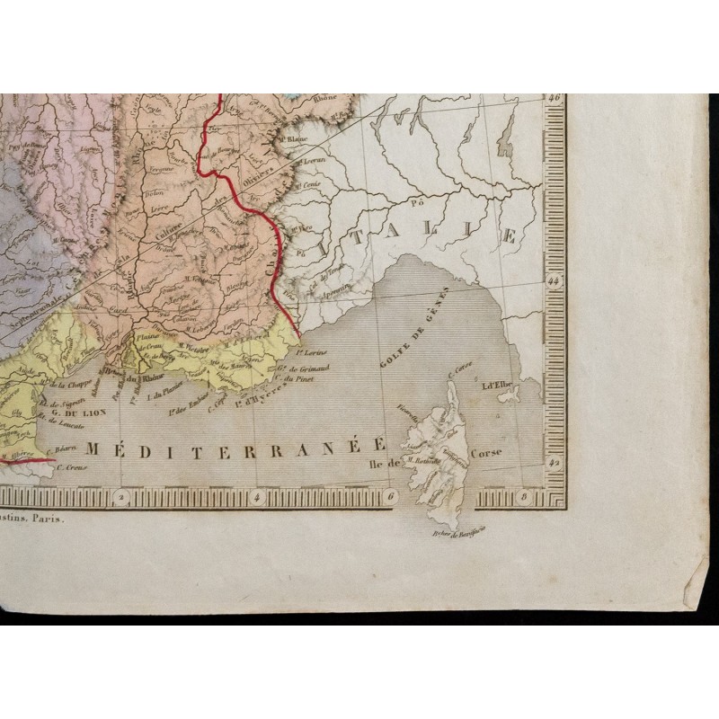 1845 - Carte phyique de la France