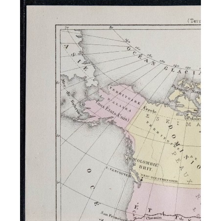 1874 - Carte politique de l'Amérique du Nord