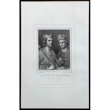 1850ca - Portrait de Louis III et Carloman II