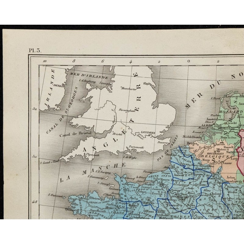 1869 - Carte de l'Europe centrale