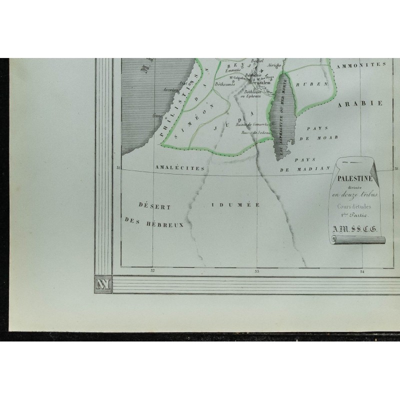 1850 - Carte de la Palestine