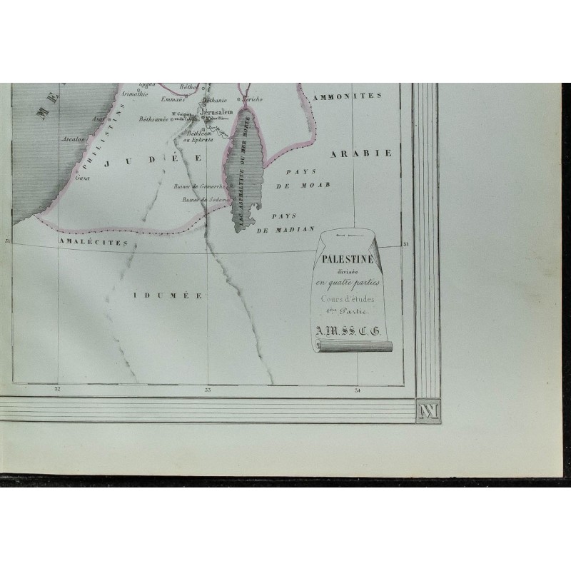 1850 - Carte de la Palestine
