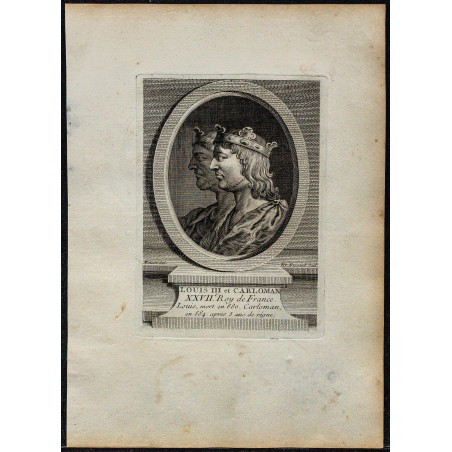 1778 - Portrait de Louis III et Carloman II