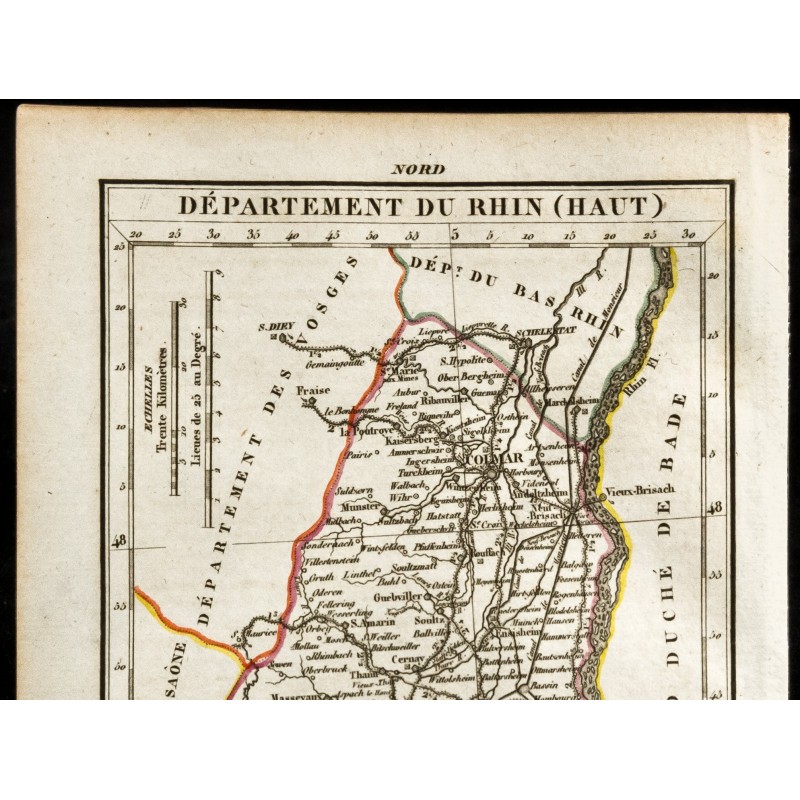 1823 - Carte du département du Haut Rhin