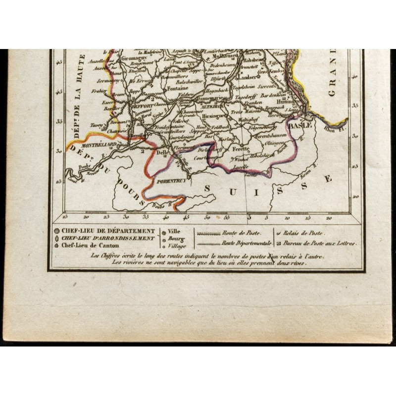 1823 - Carte du département du Haut Rhin